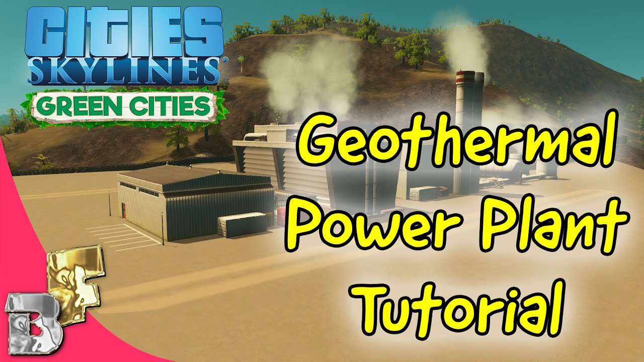 Cities skylines | Geothermal Power plant Tutorial - Bluecoconut Family